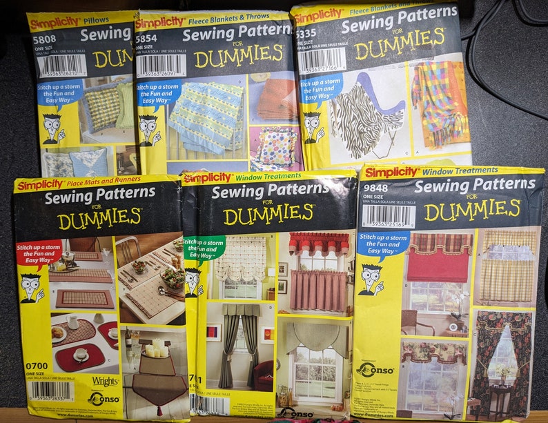 Simplicity Sewing Patterns for Dummies C105 - Etsy