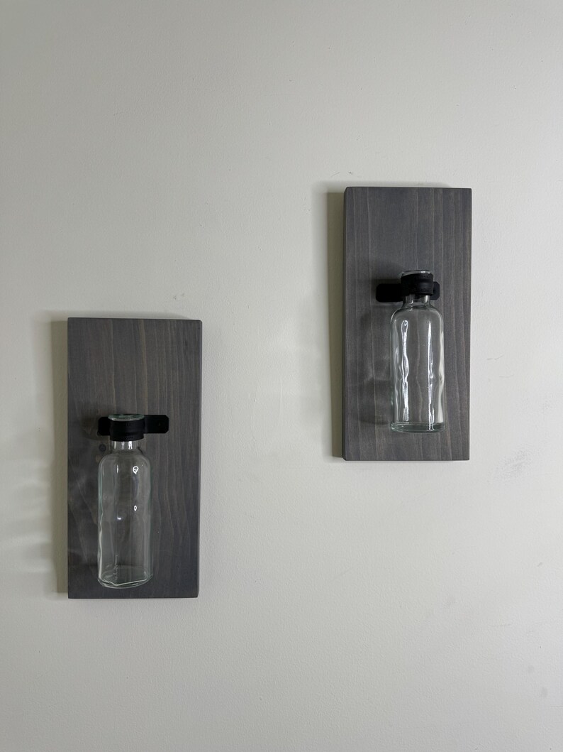 Homemade Wood Sconces - Farmhouse - Rustic - Wall Decor - Glass Vase - Etsy
