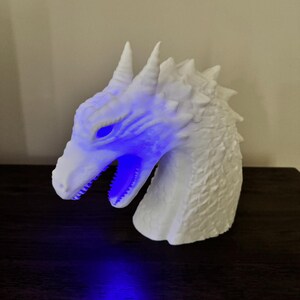 Ember Glow Dragon Head 3D Printed - Dragon Head LED Nightlight ...