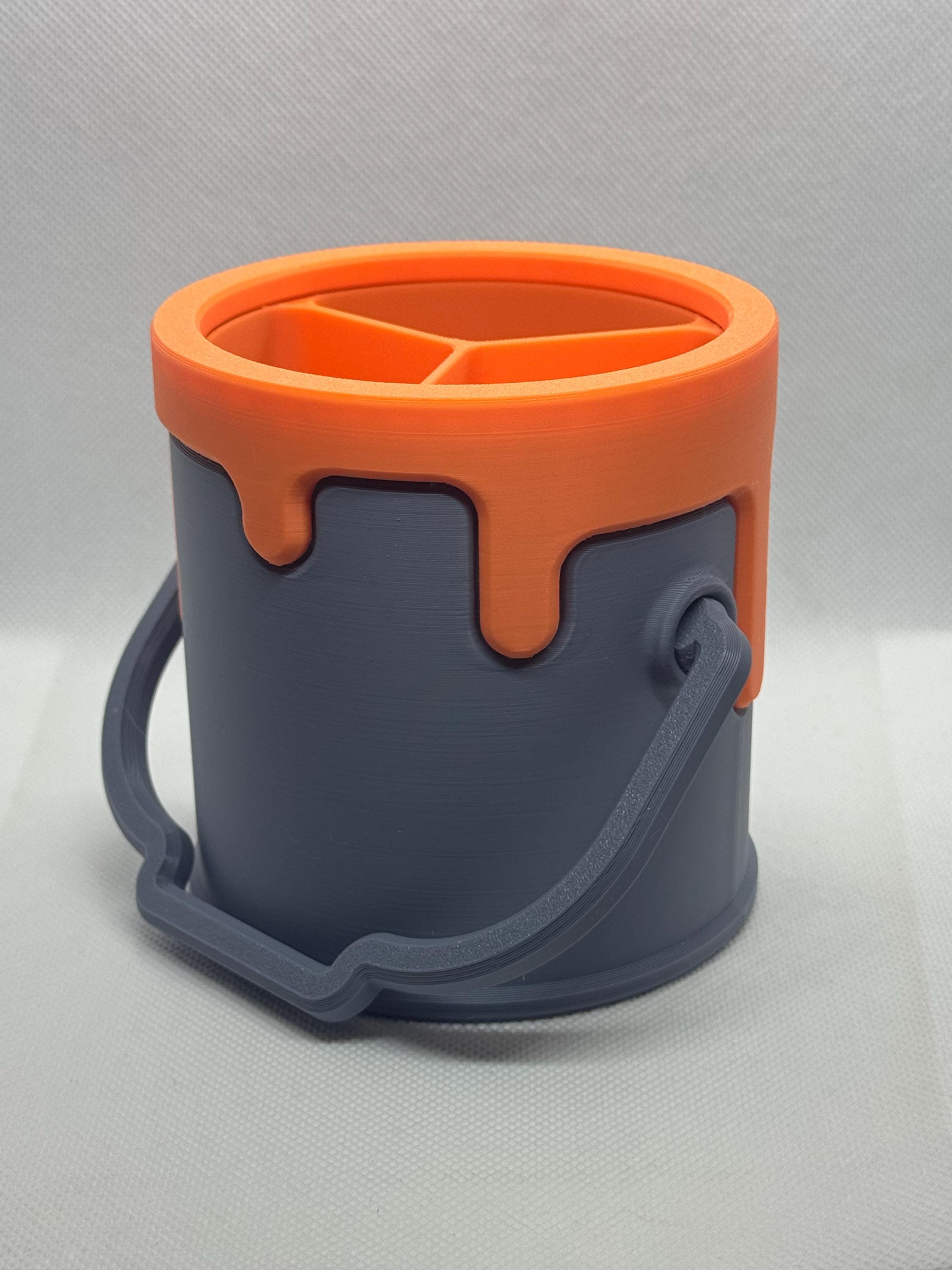 Paint Bucket Drippy Bucket 3D Printed - Desk Organizer - Pencil Holder ...