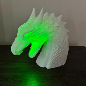 Ember Glow Dragon Head 3D Printed - Dragon Head LED Nightlight ...