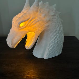 Ember Glow Dragon Head 3D Printed - Dragon Head LED Nightlight ...