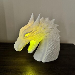 Ember Glow Dragon Head 3D Printed - Dragon Head LED Nightlight ...