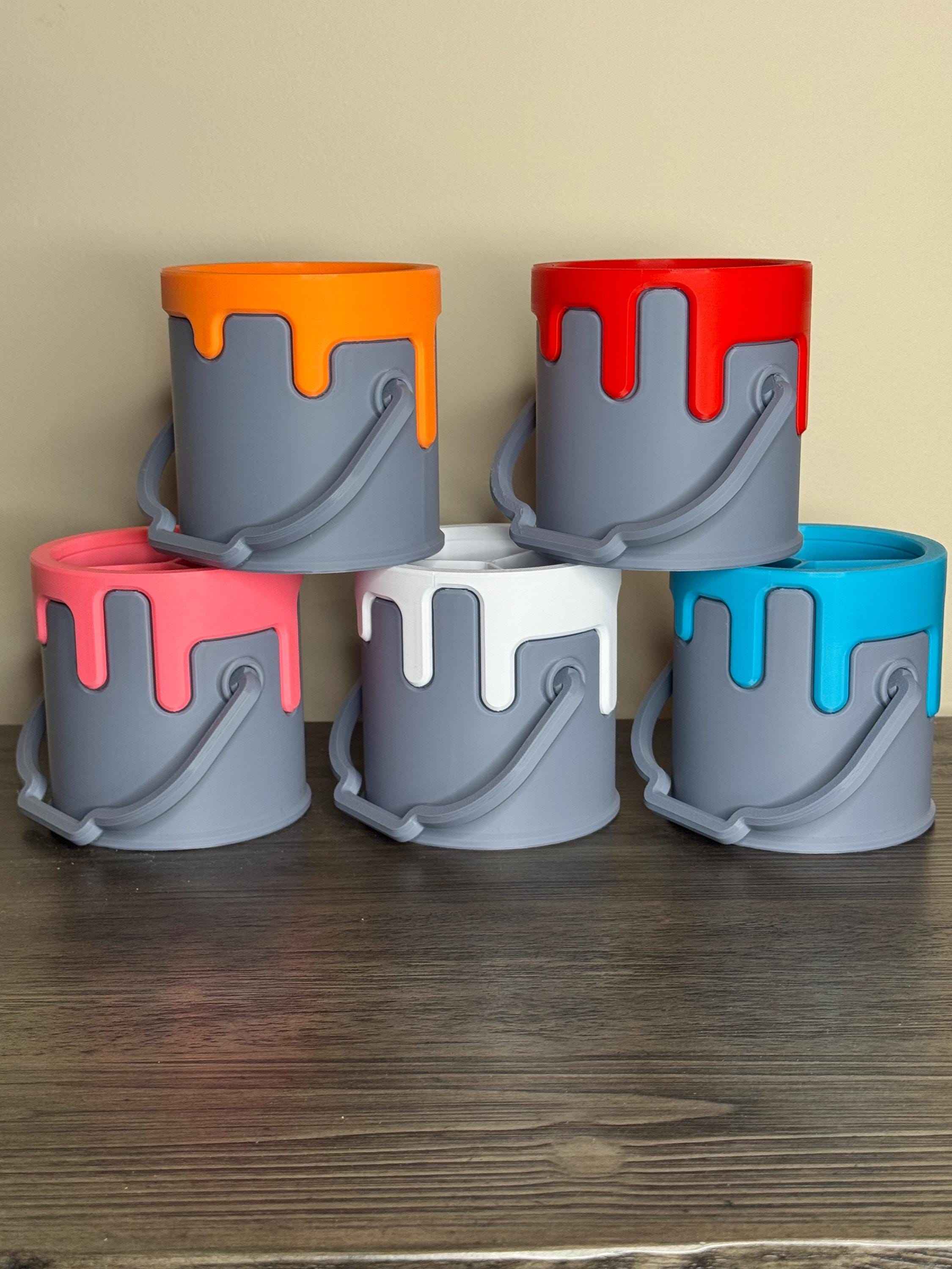 Paint Bucket Drippy Bucket 3D Printed - Desk Organizer - Pencil Holder ...