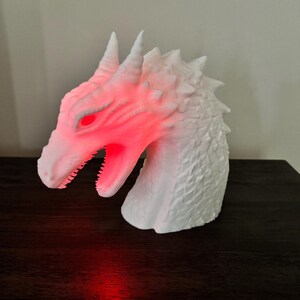 Ember Glow Dragon Head 3D Printed - Dragon Head LED Nightlight ...