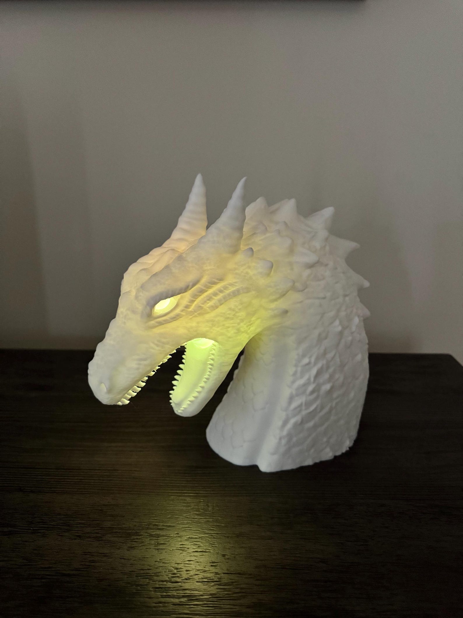 Ember Glow Dragon Head 3D Printed - Dragon Head LED Nightlight ...