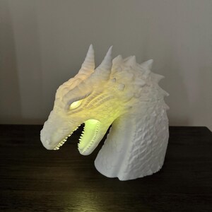 Ember Glow Dragon Head 3D Printed - Dragon Head LED Nightlight ...