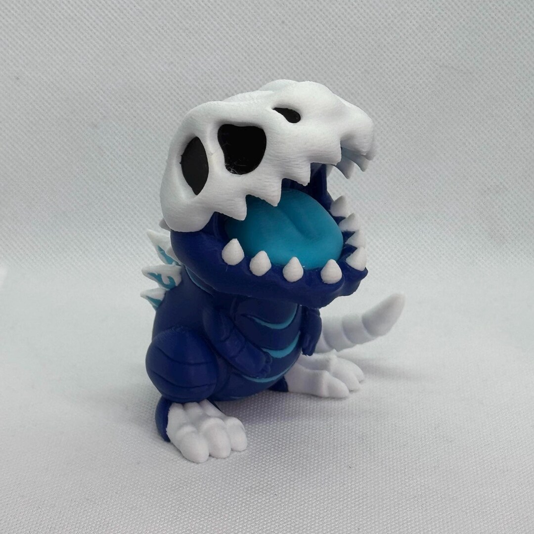 Boney Beast Blue Zilla T-rex 3D Printed Dinosaur Toy - Etsy