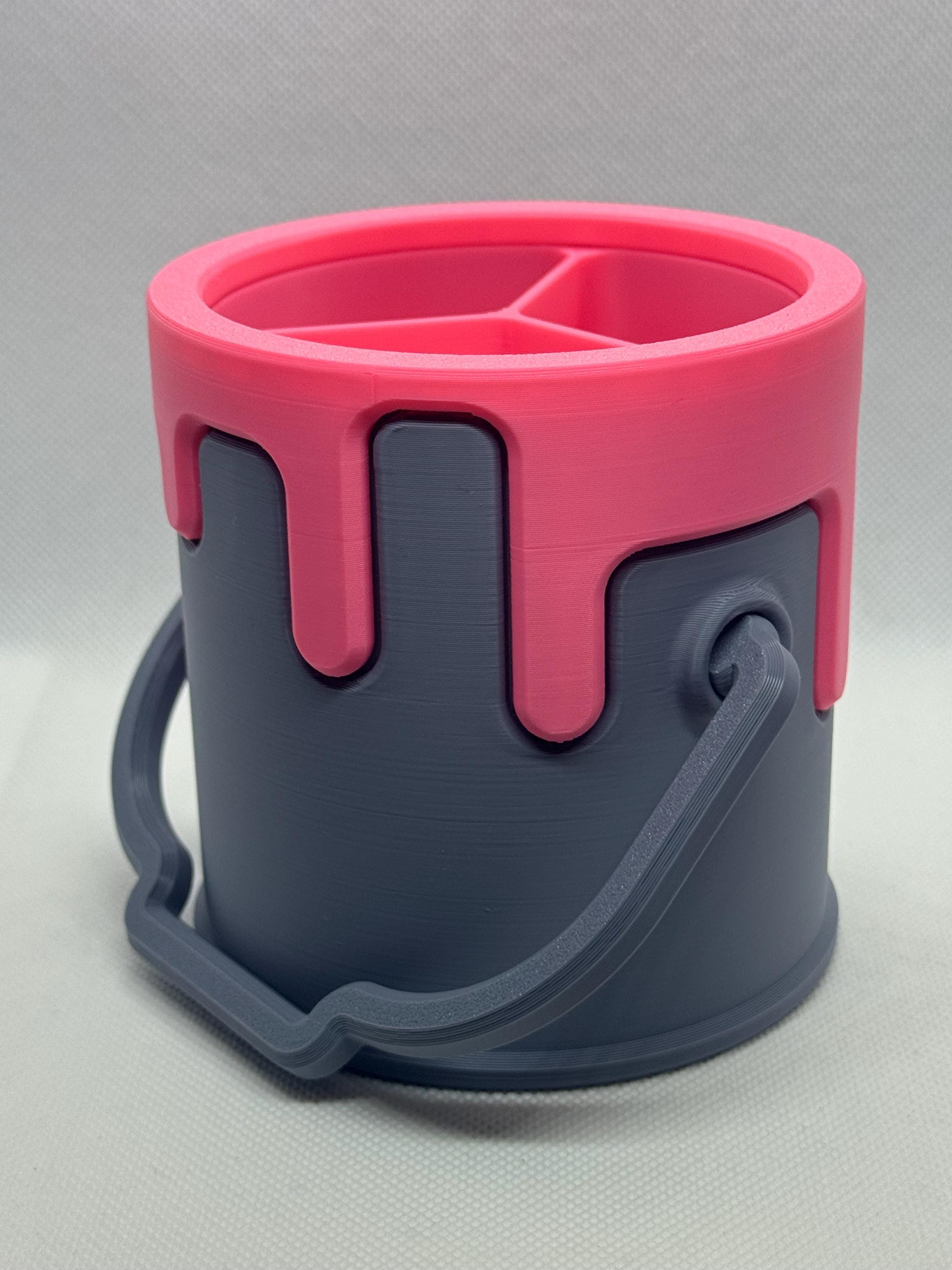 Paint Bucket Drippy Bucket 3D Printed - Desk Organizer - Pencil Holder ...