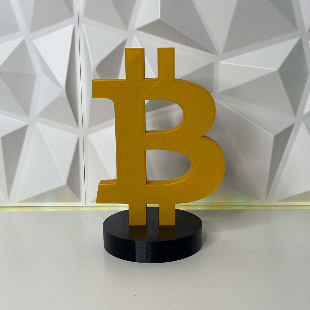 3D Printed BTC Desk Art Bitcoin - Etsy