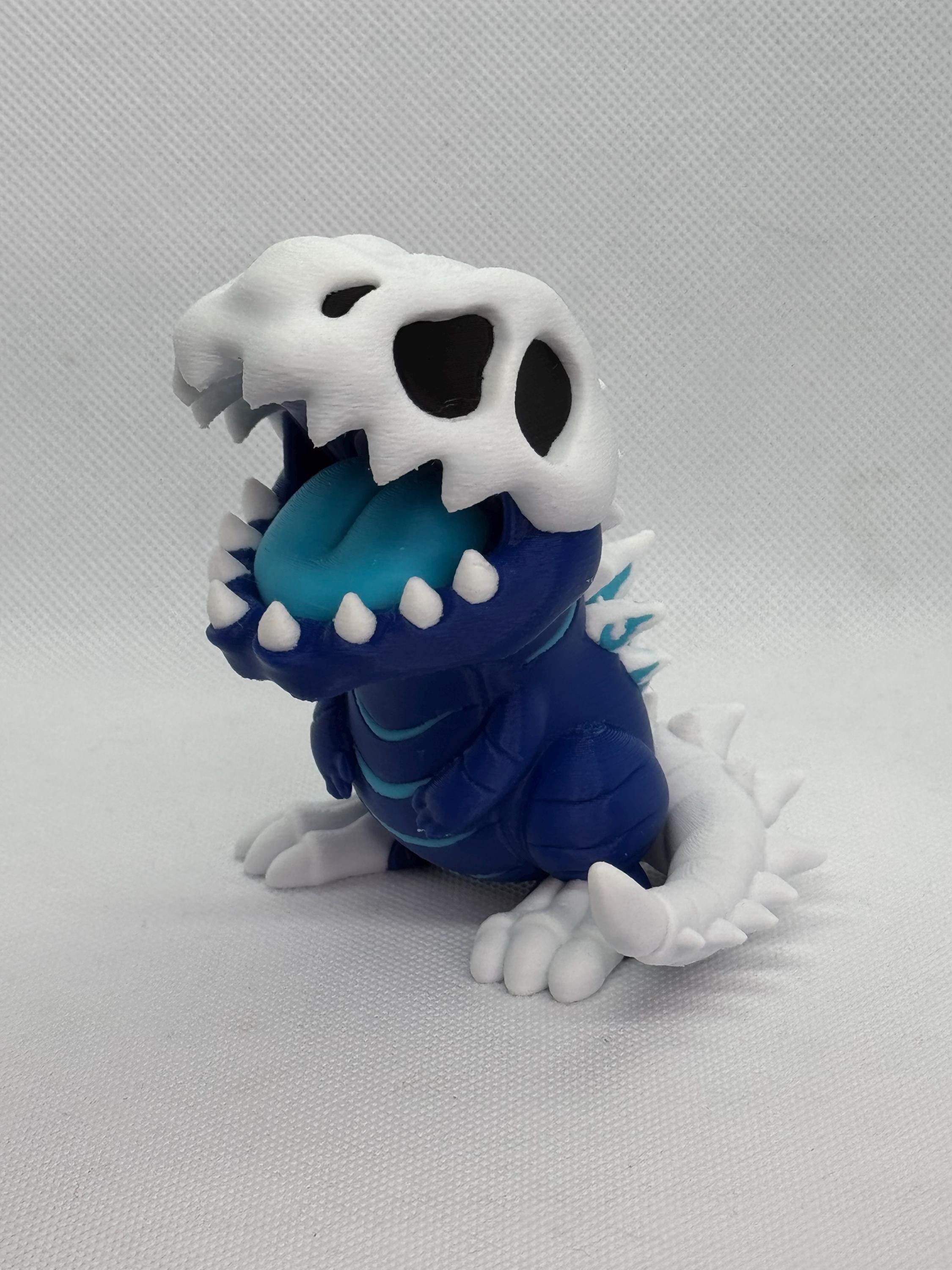 Boney Beast Blue Zilla T-rex 3D Printed Dinosaur Toy - Etsy