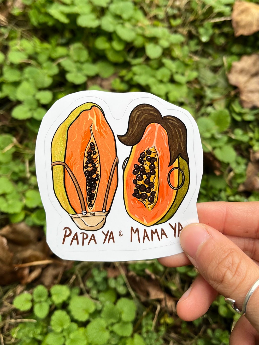 Papa Ya & Mama Ya Fruit Sticker - Etsy