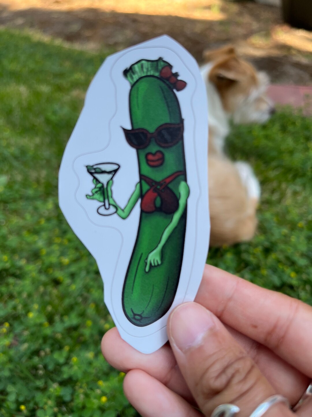 Zucchini in a Bikini With a Martini Vegetable Sticker - Etsy