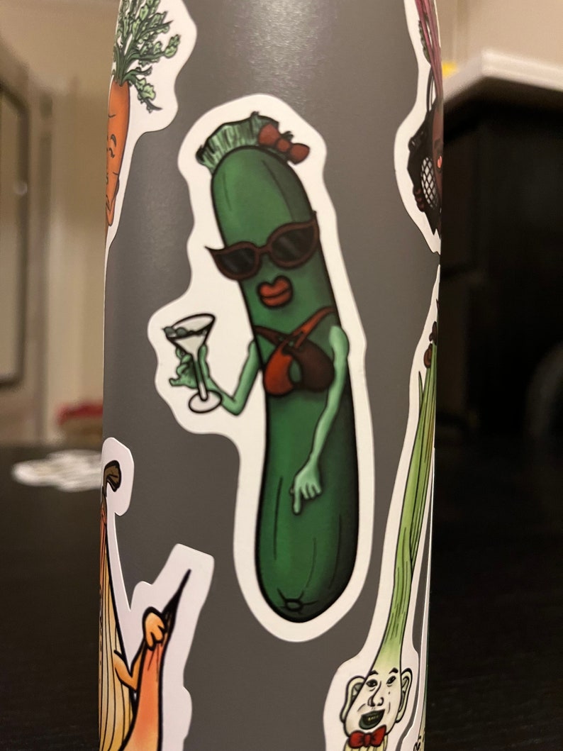 Zucchini in a Bikini With a Martini Vegetable Sticker - Etsy
