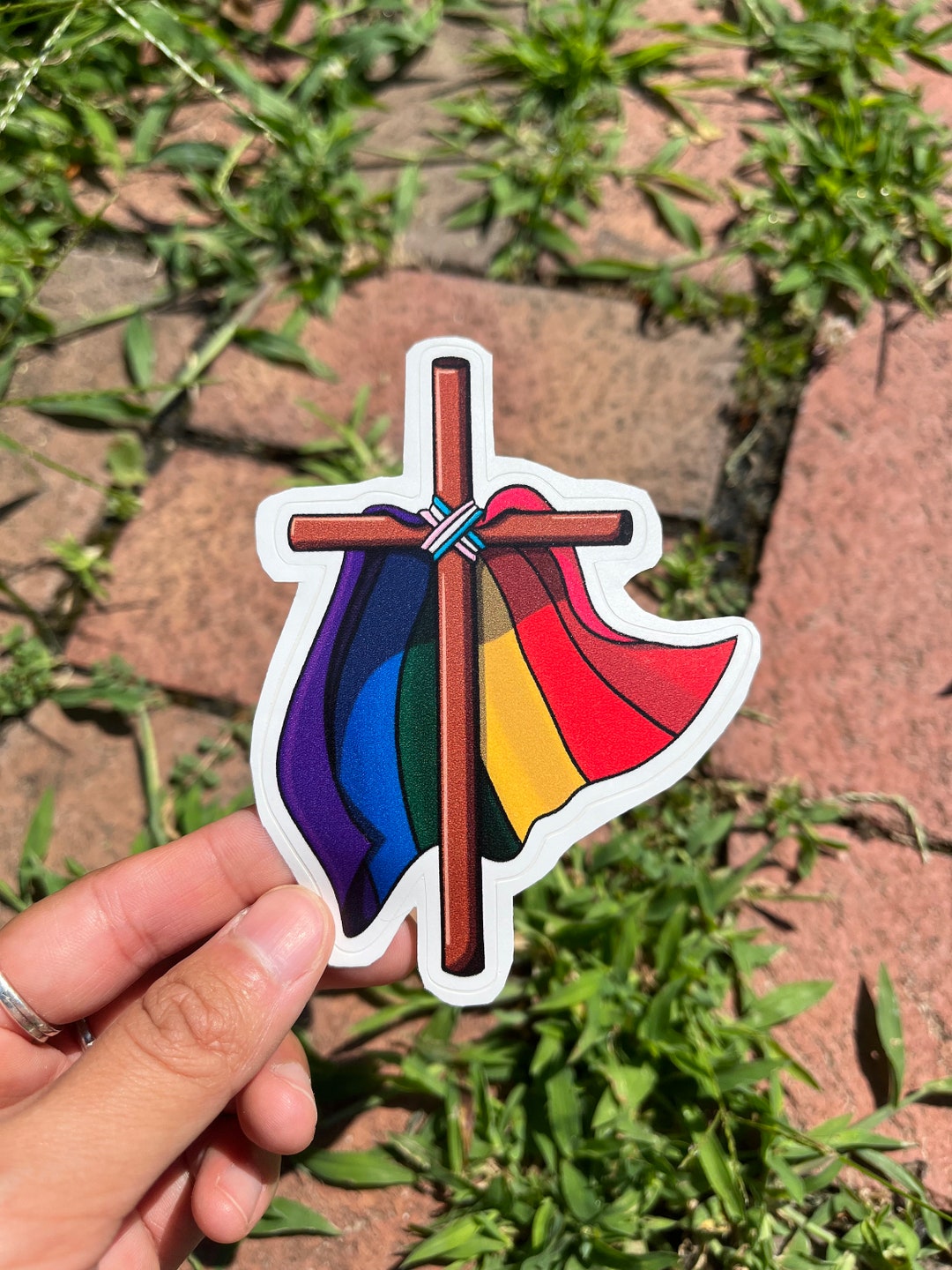 Jesus Just Loves Gay Pride Sticker - Etsy