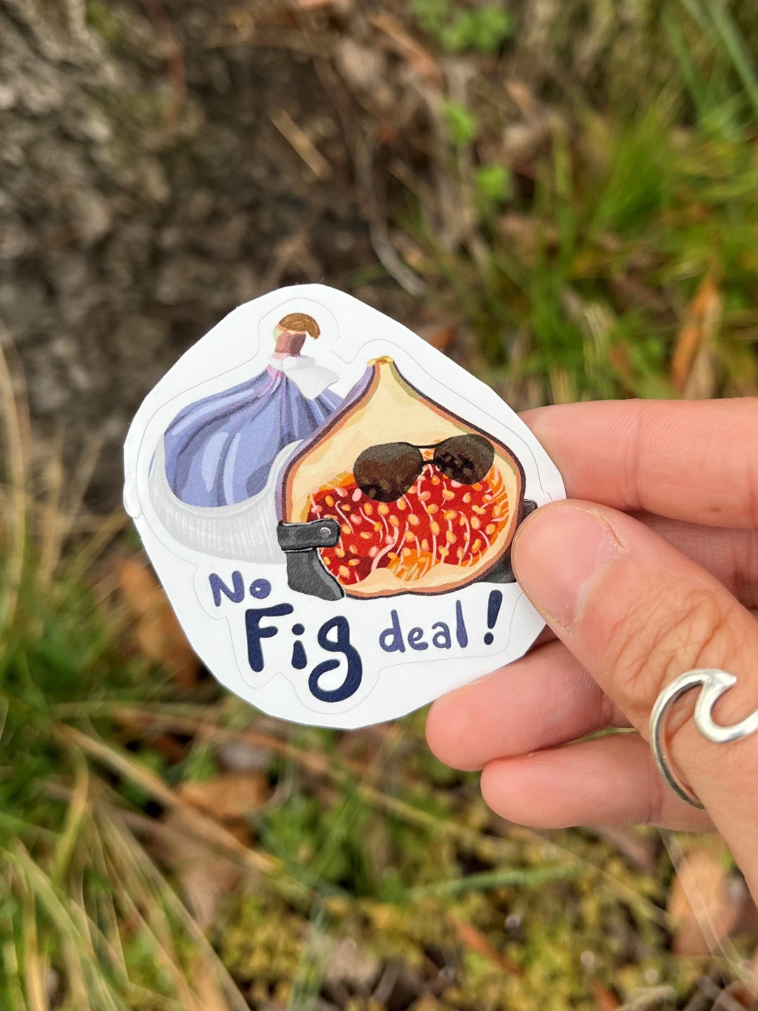 Sticker "no Fig Deal" Fruit Pun - Etsy