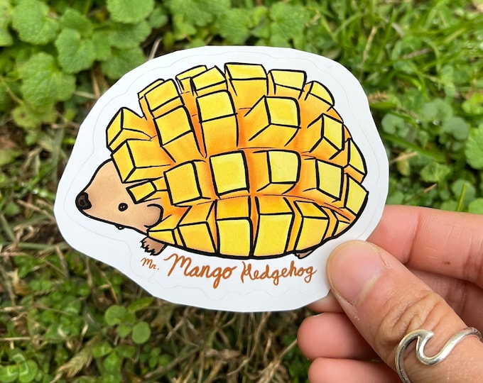 The Mango Hedgehog Fruit Sticker - Etsy