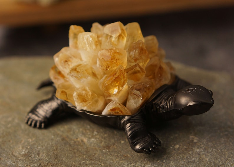 4.6 Natural Amethyst Cluster Turtle,quartz Crystal Turtle,hand Carved ...