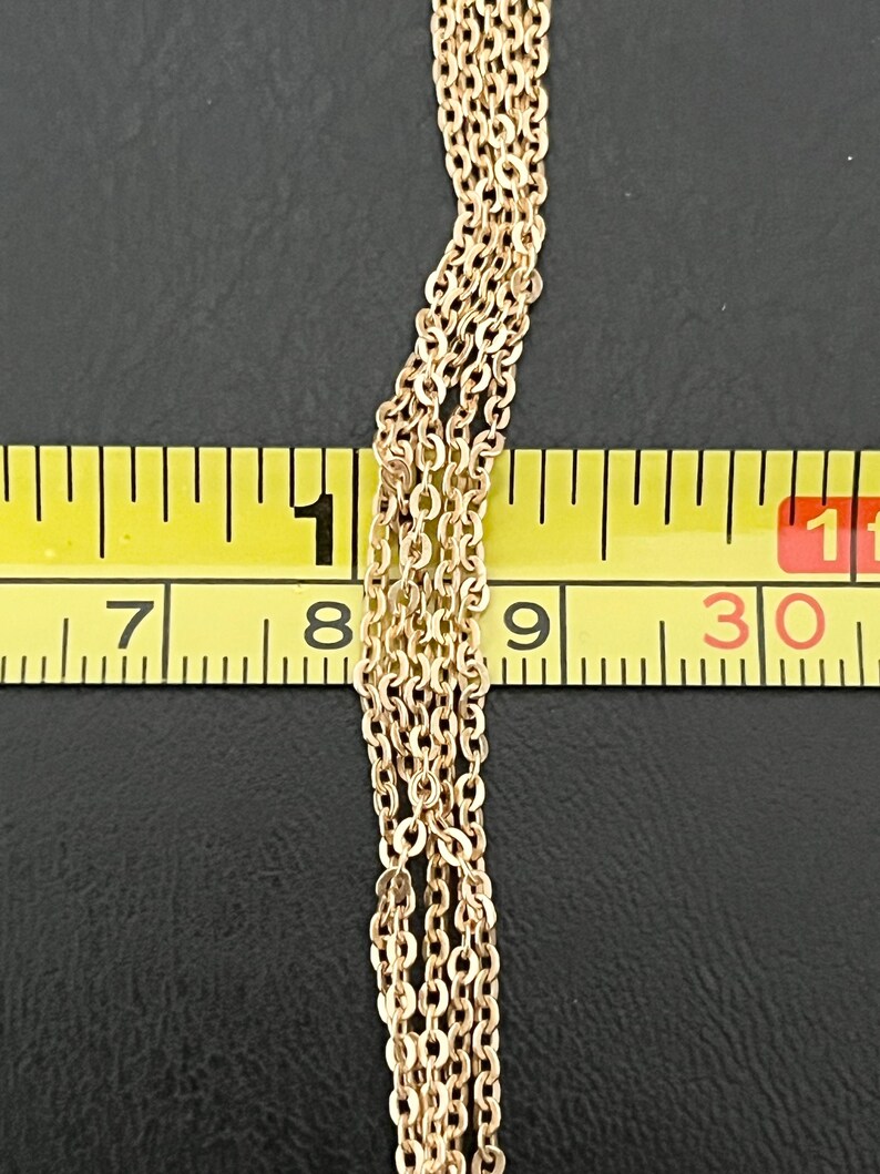 Vintage 14K Gold Five Strand Chain Necklace, Milor, Hallmarked, 23 ...