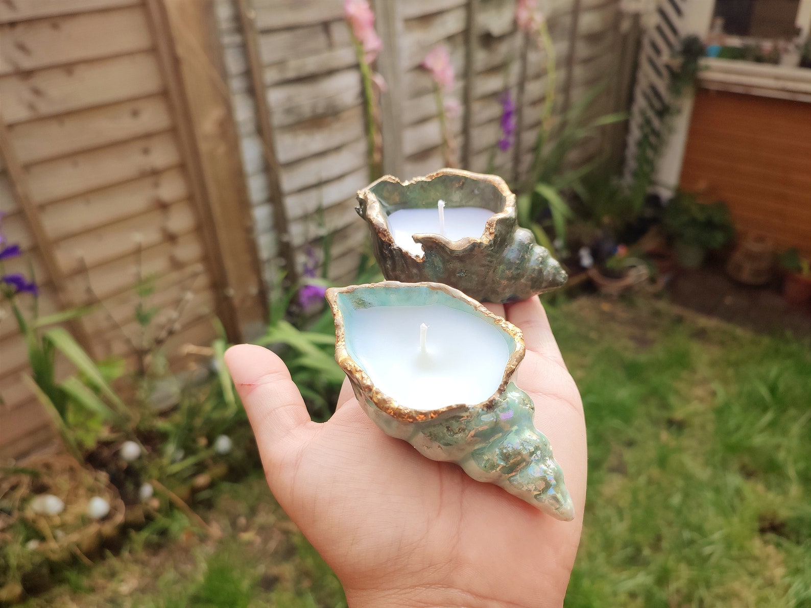 Ceramic Sea Shell Candles - Etsy