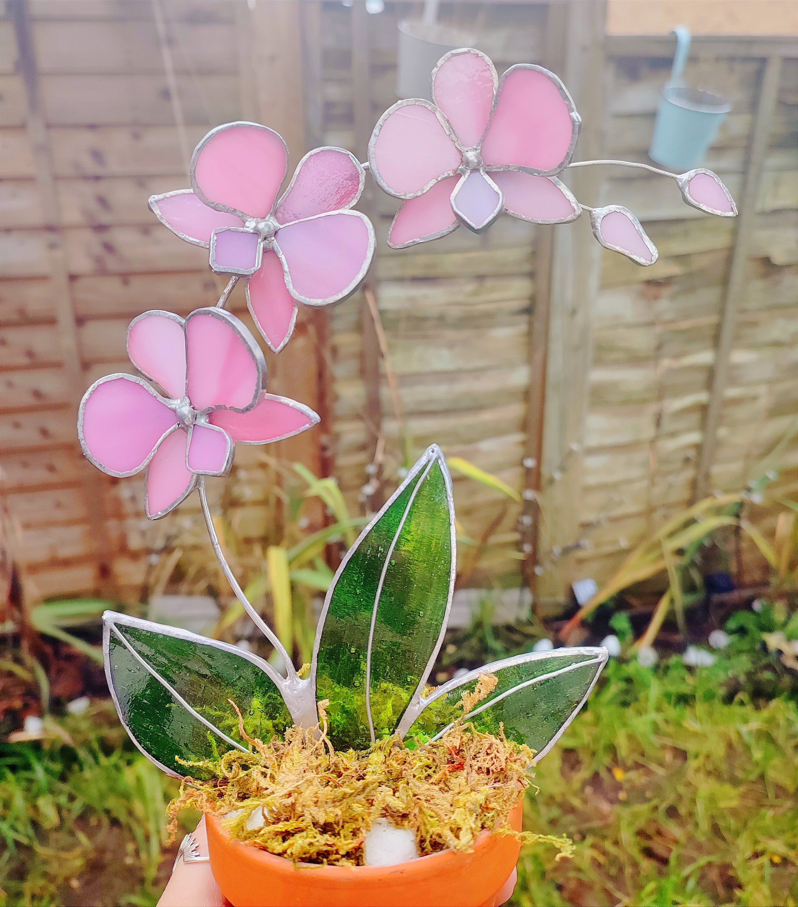 Stained Glass Orchid - Etsy