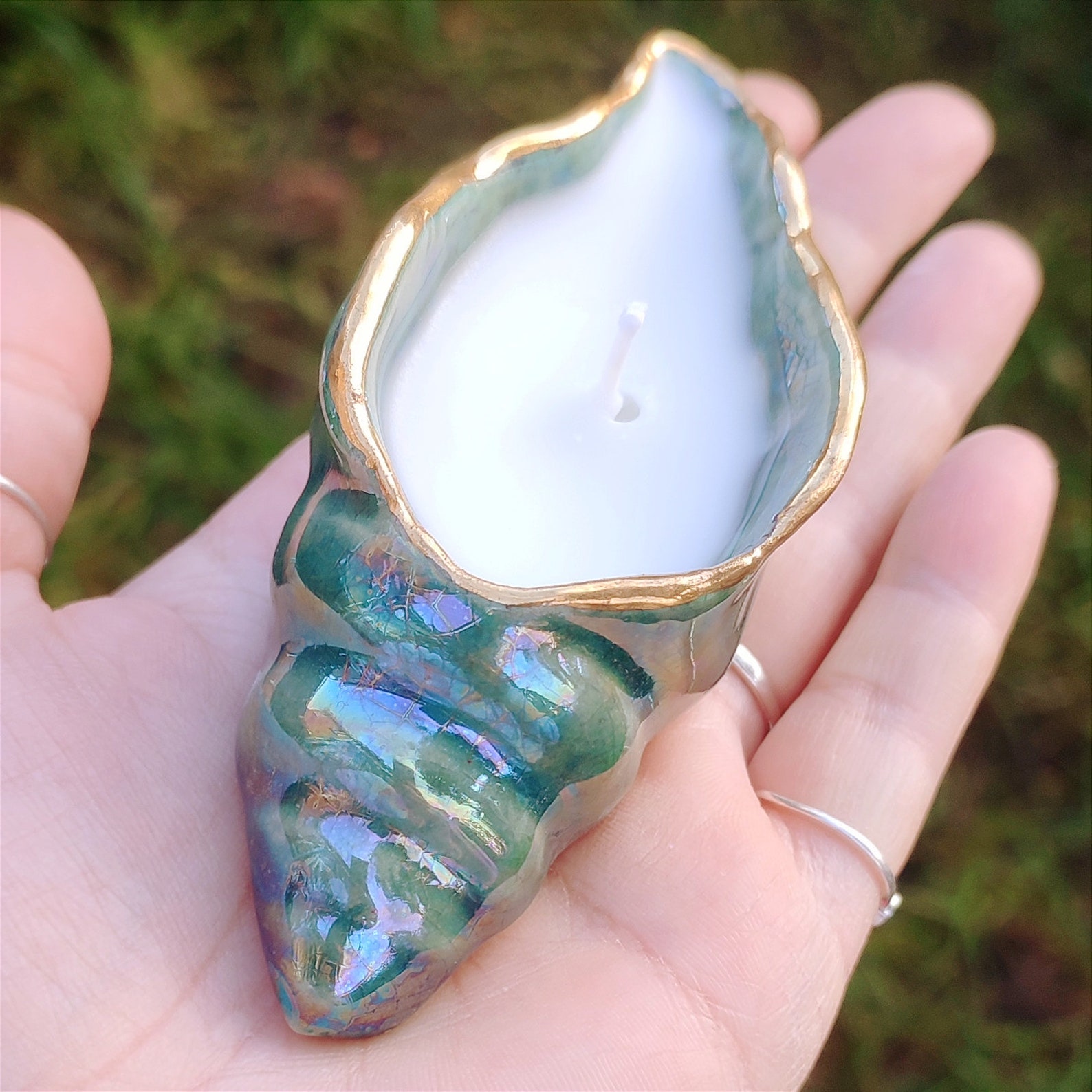 Ceramic Sea Shell Candles - Etsy