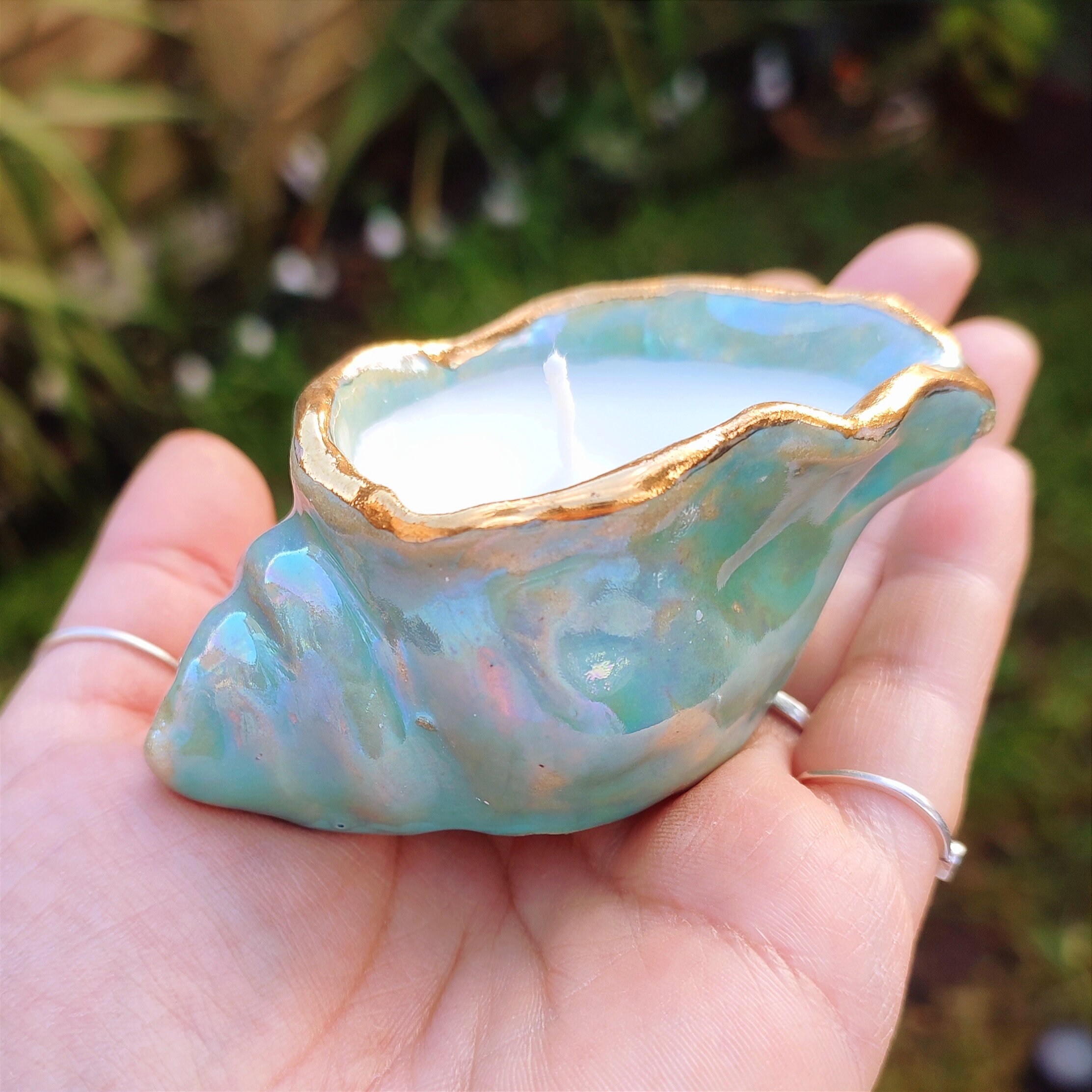 Ceramic Sea Shell Candles - Etsy