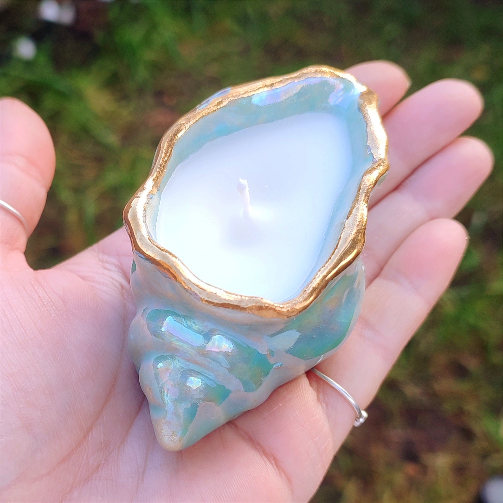 Ceramic Sea Shell Candles - Etsy