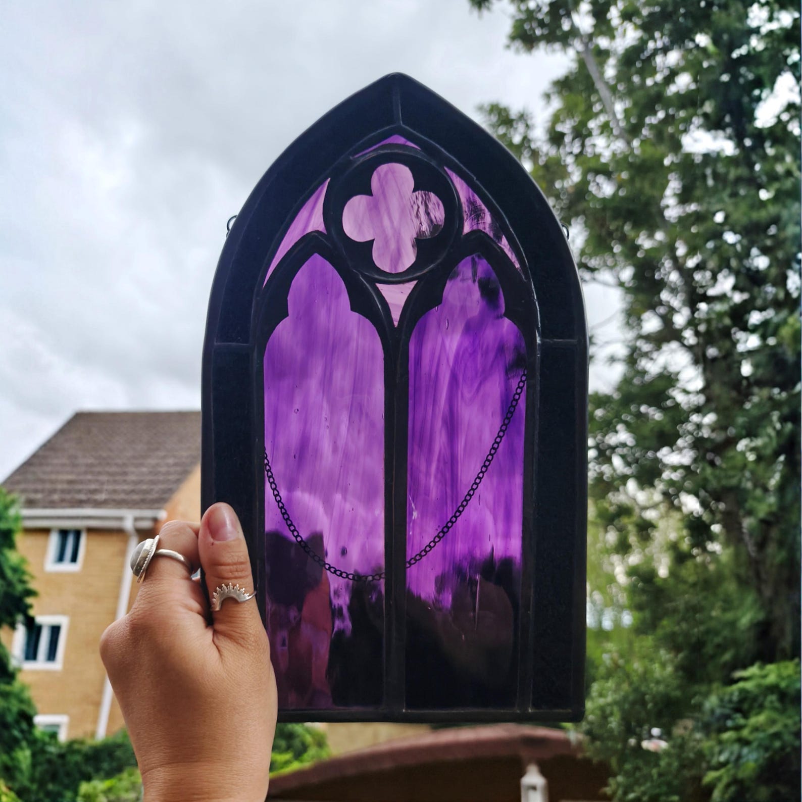 Stained Glass Gothic Arch Window Panel Wall Decoration - Etsy