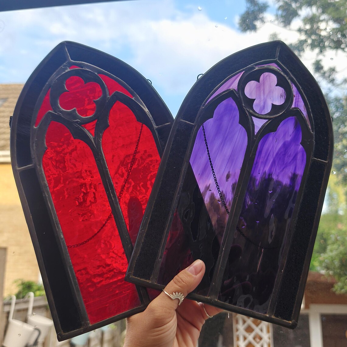 Stained Glass Gothic Arch Window Panel Wall Decoration - Etsy