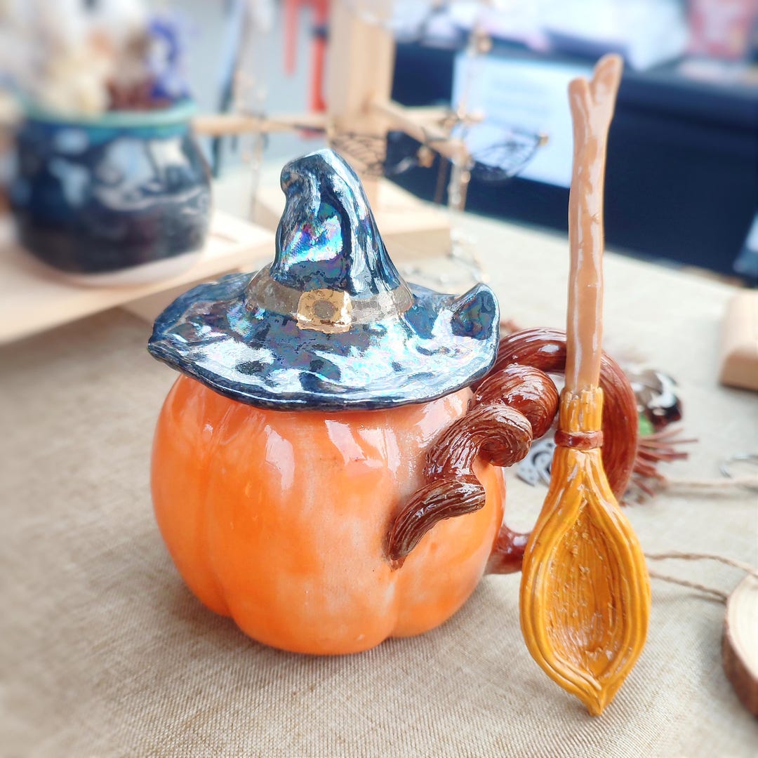 Ceramic Witch Hat Mug Lid - One of a Kind - Etsy