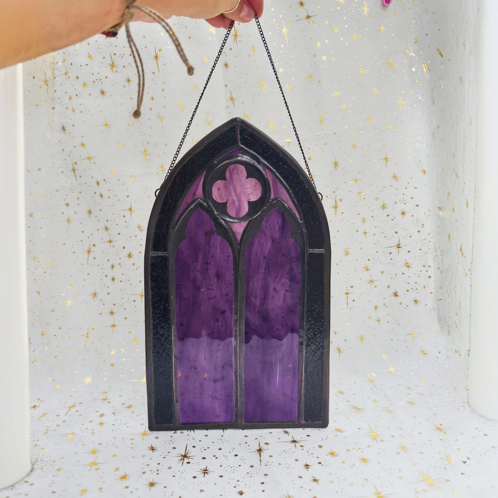 Stained Glass Gothic Arch Window Panel Wall Decoration - Etsy