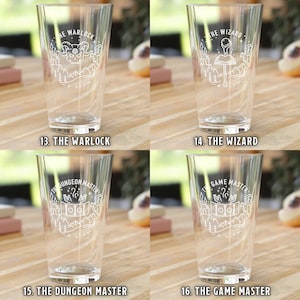 Personalized Dnd Pint Glass | Engraved Dungeons and Dragons Class Beer ...