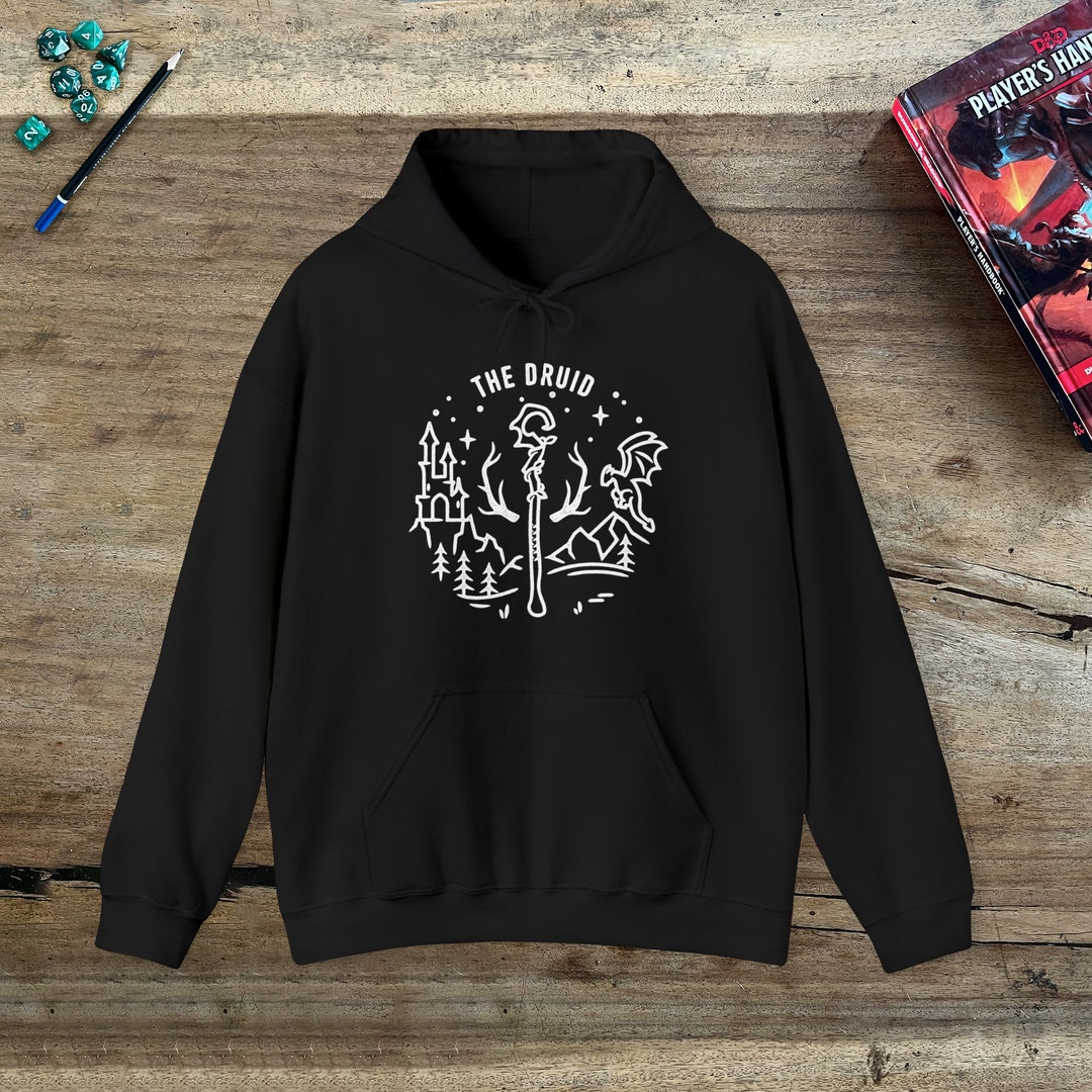 Dnd Druid Hoodie, Dungeons and Dragons Hoodie, Distressed Vintage D&D ...