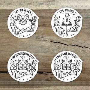 Dungeons & Dragons Sticker Pack, Dnd Class Sticker Bundle, Dungeon ...