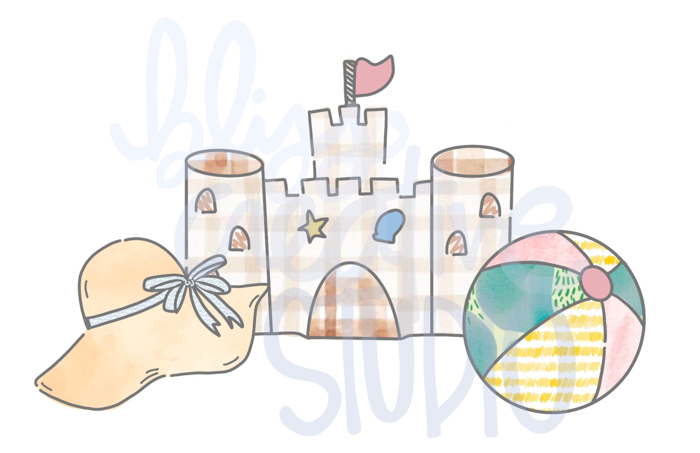 Beach Girl Digital Clipart- Instant Download - Etsy