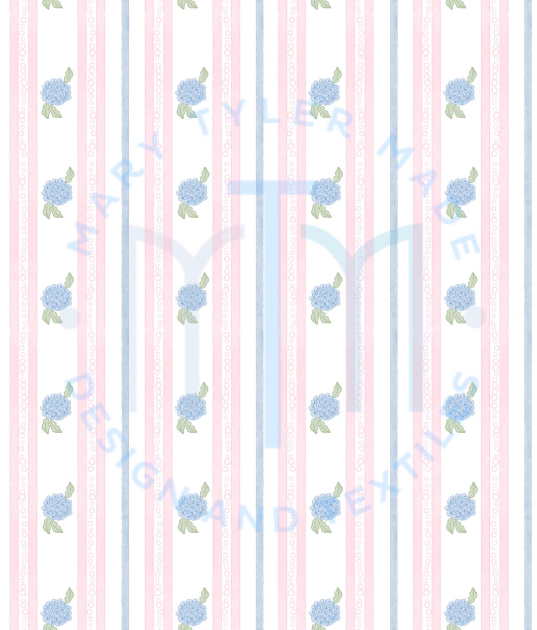 Preppy Hydrangeas Seamless Design- Instant Download - Etsy