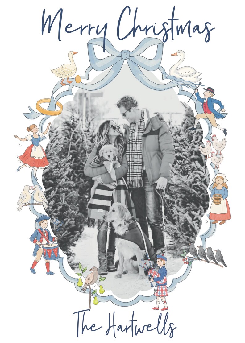12 Days of Christmas Photo or Invitation Frame - Digital Clipart ...
