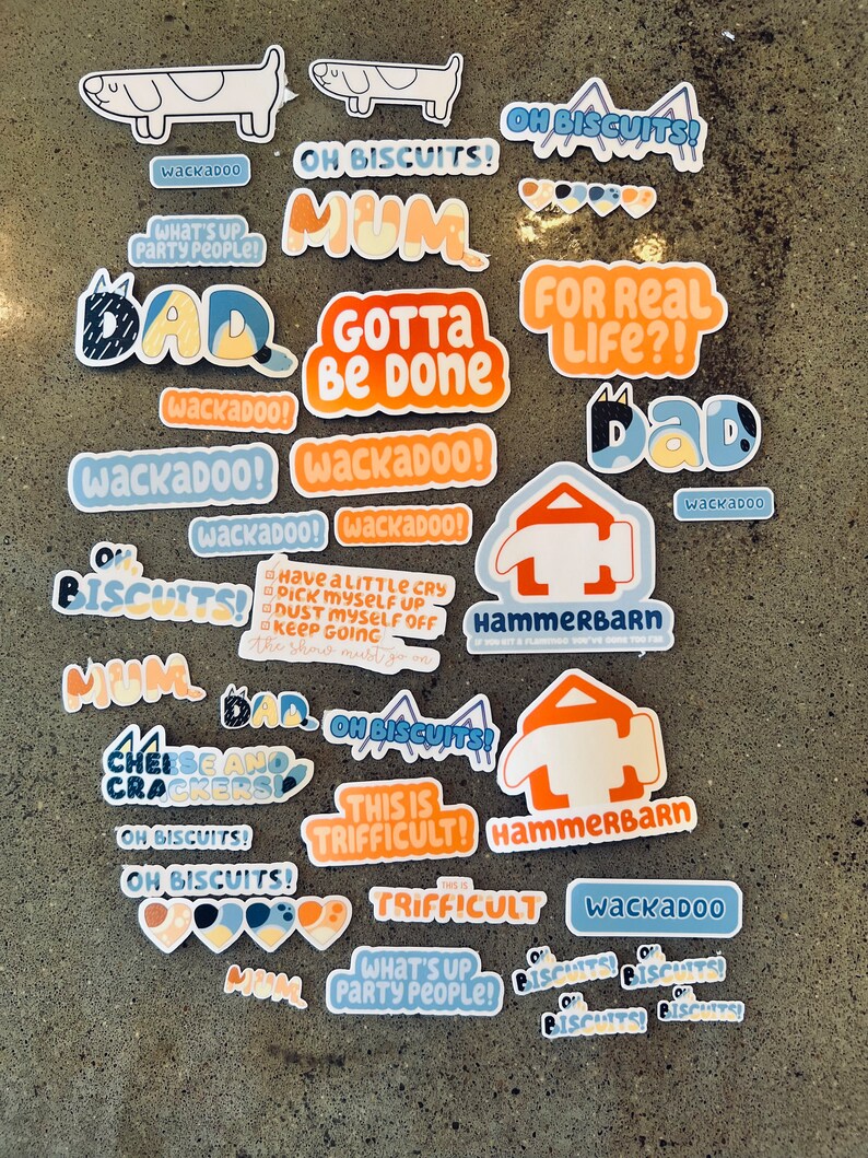 Sticky Gecko BLUEY Sticker - Etsy