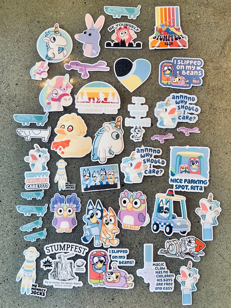 Sticky Gecko BLUEY Sticker - Etsy