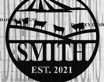 Cow Sign DXF, Baby Calf Cattle Mommy Mom SVG File for Cricut, Farm ...