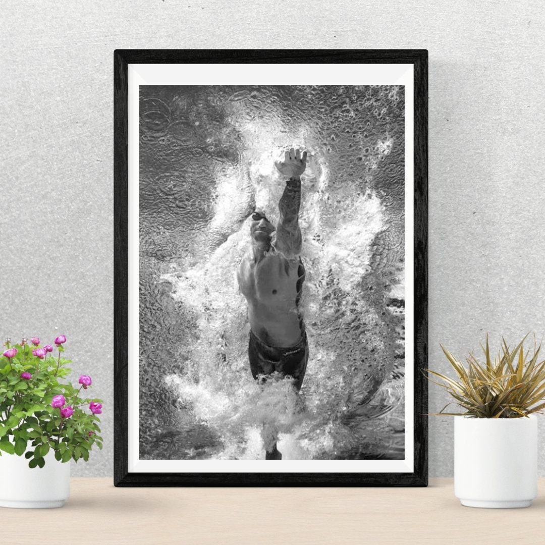 MICHAEL PHELPS POSTER | Swimming Poster | Sports Poster | Sport Legend ...