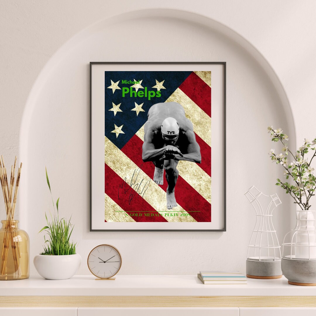 Michael Phelps Poster | Olympic Legend Art (digital Download) - Etsy