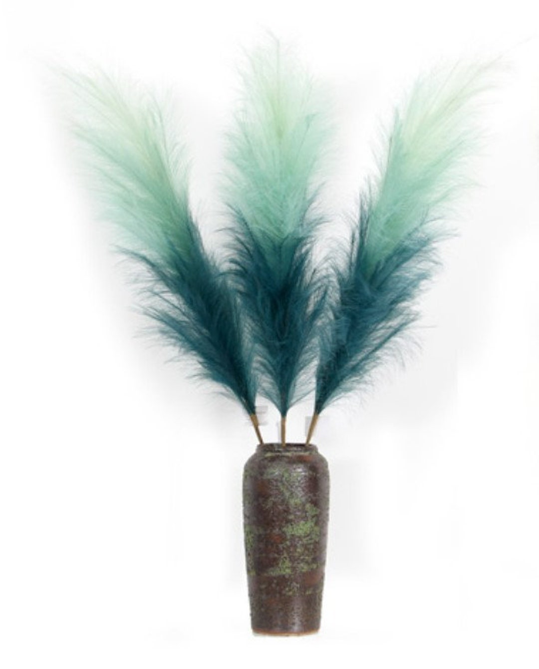 Handcrafted Ombre Artificial Pampa Grass 100cm Pack of 5 Pampas Modern ...