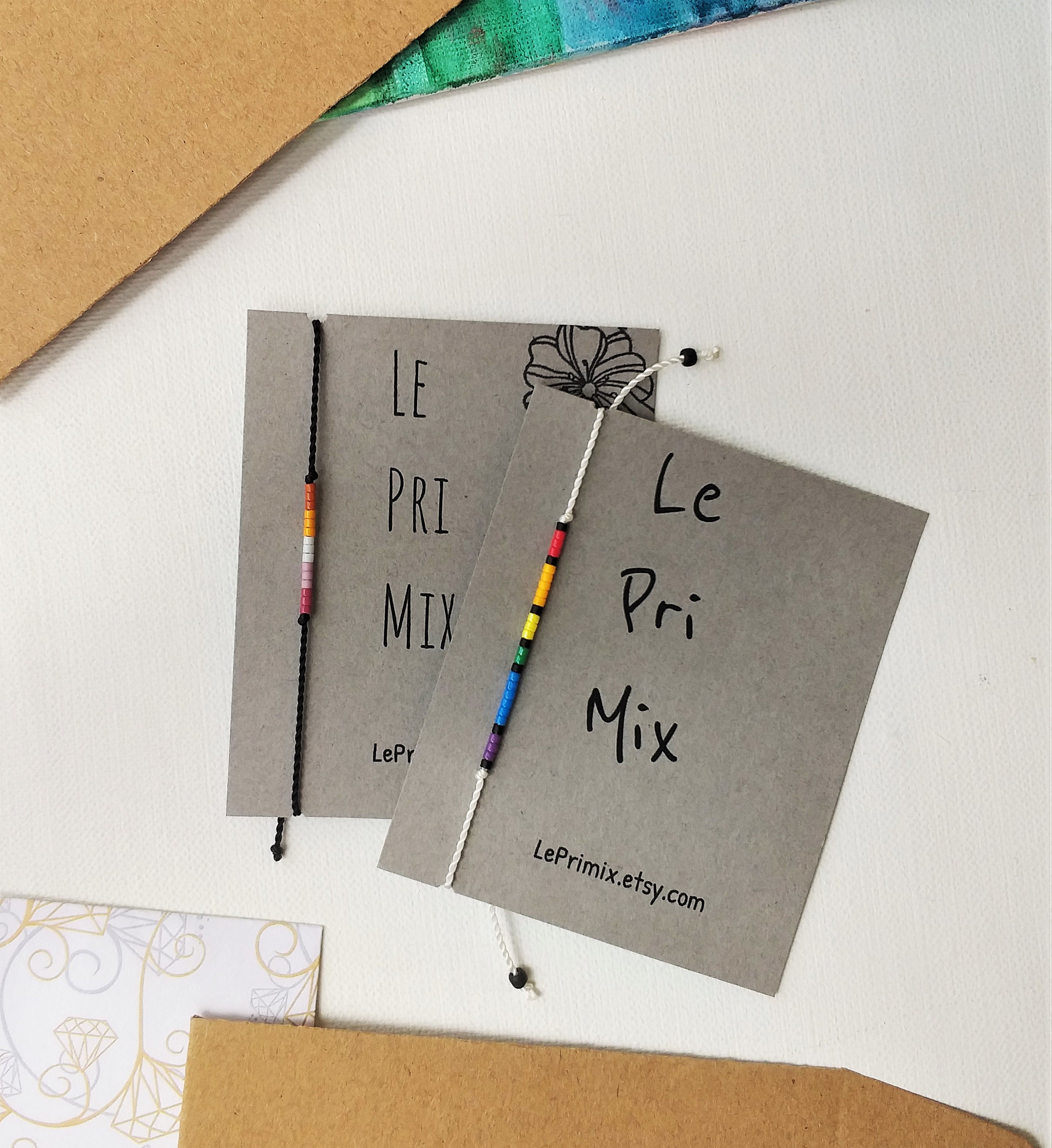 Straight Ally Flag Bracelet, Subtle Ally String Bracelet, Pride Flag ...