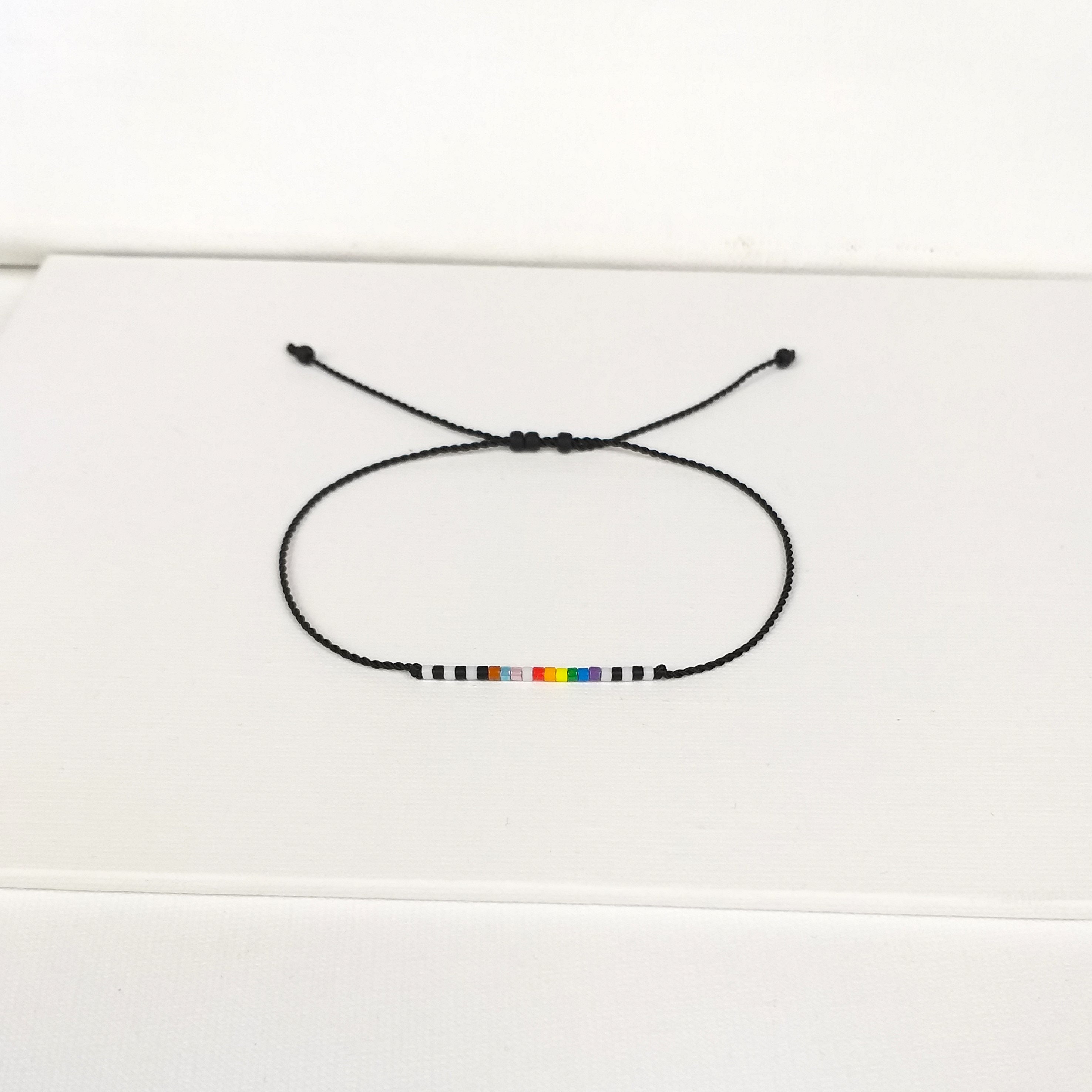 Progressive Ally Bracelet, Subtle Progress Pride Flag Bracelet ...