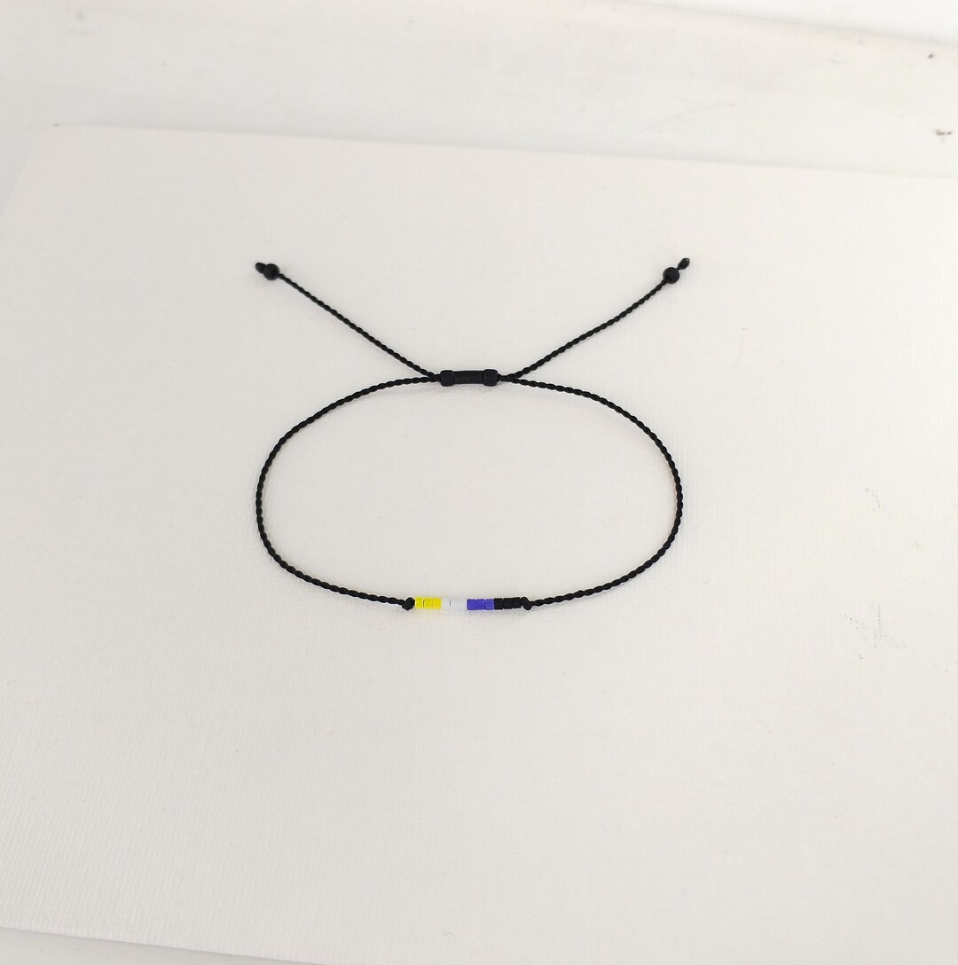 Non Binary Bracelet Subtle, Nonbinary LGBT Jewelry, Non Binary Thin ...