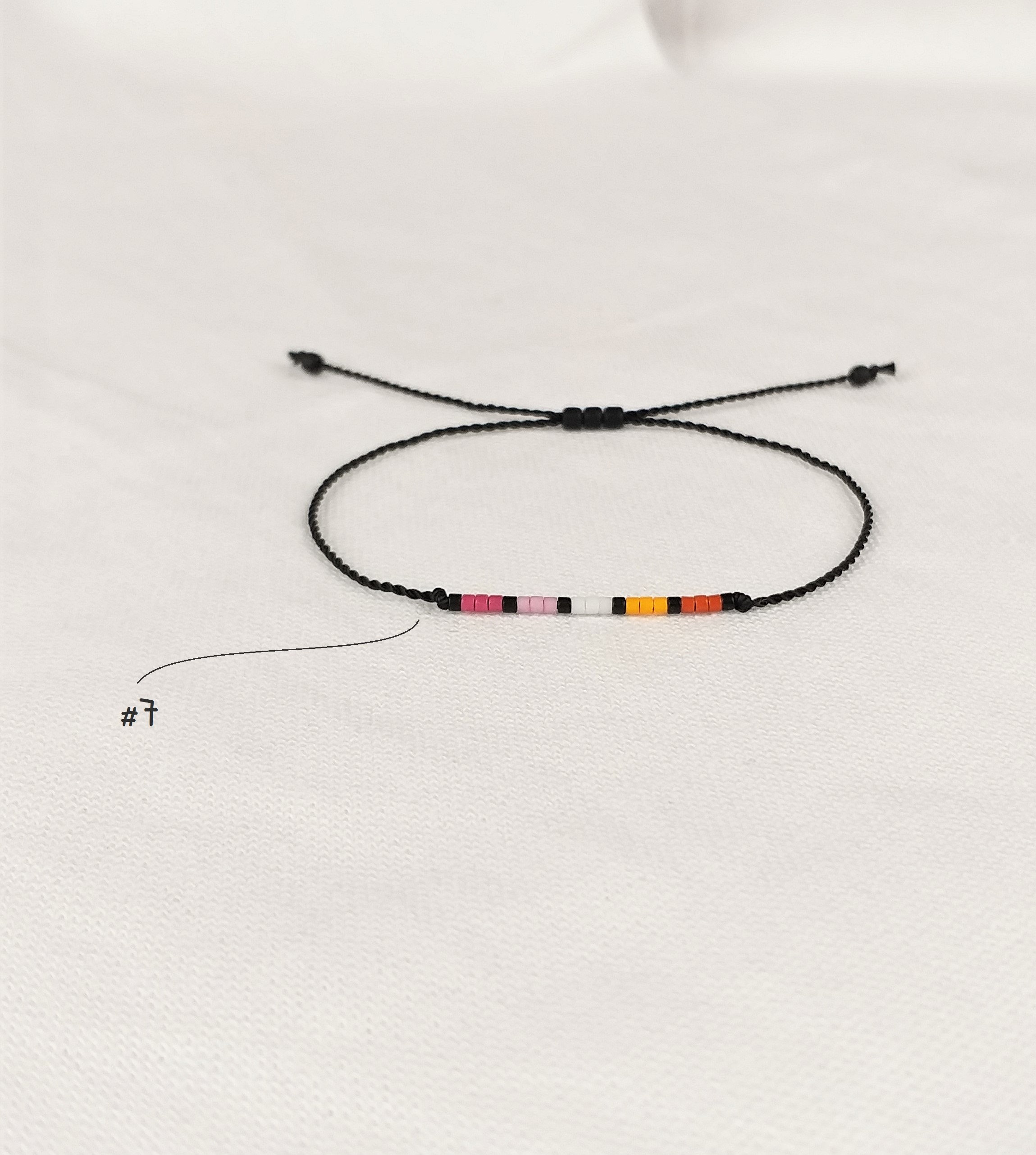 Lesbian Bracelet String LGBT Cord With Seed Beads Lesbian - Etsy
