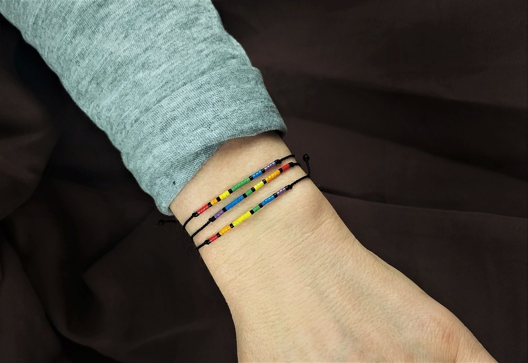 Understated Pride Bracelet, Abstract LGBT Bracelet Unisex, Waterproof ...