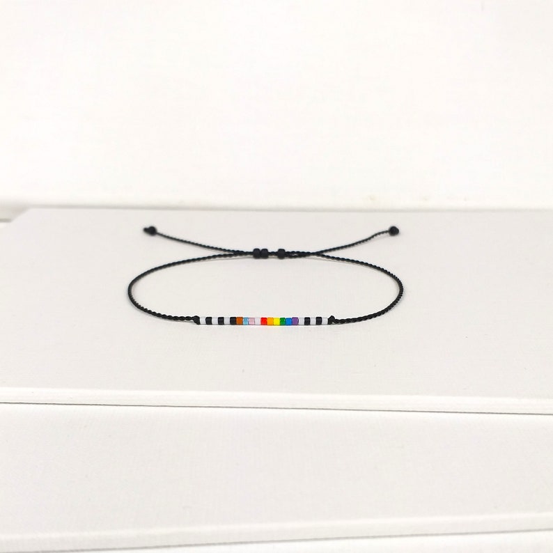 Progressive Ally Bracelet, Subtle Progress Pride Flag Bracelet ...